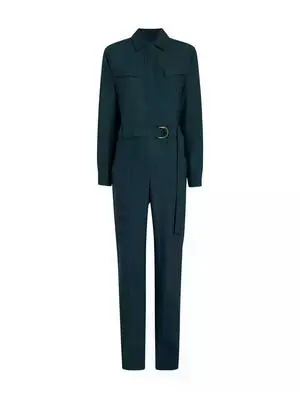 Another Tomorrow Belted Jumpsuit - Green