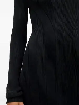 Another Tomorrow Curved-seam Midi Dress