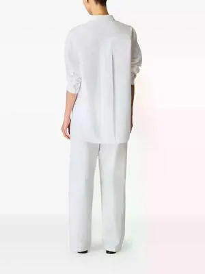 Another Tomorrow Pleat-back Poplin Shirt