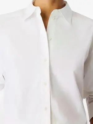 Another Tomorrow Pleat-back Poplin Shirt