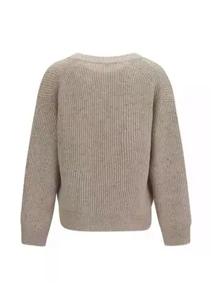Brunello Cucinelli Ribbed V-neck Sweater