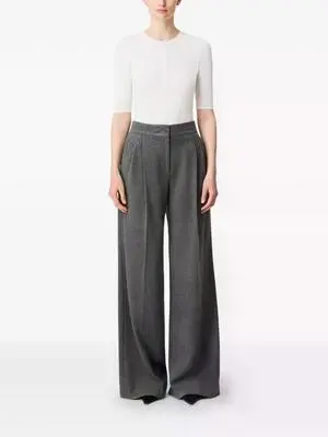 Another Tomorrow Pleated Wide-leg Trousers