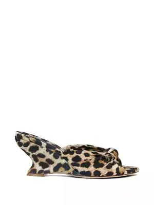 LOEFFLER RANDALL Marsy Leopard-print Wedge Sandals