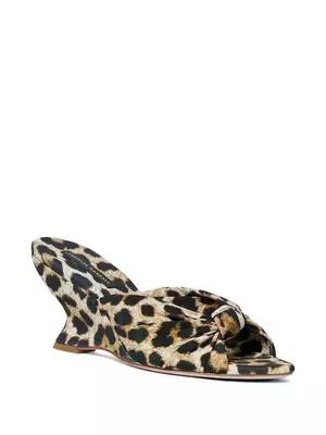 LOEFFLER RANDALL Marsy Leopard-print Wedge Sandals