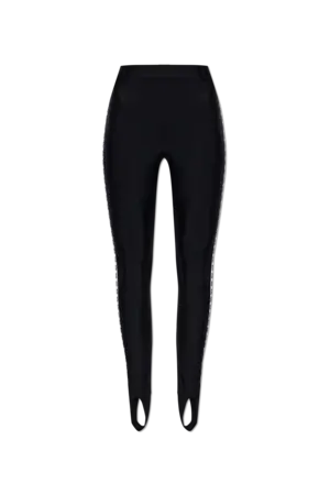 Moschino Leggings With Side Stripes - Black