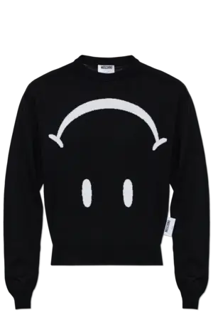 Moschino X Smiley Graphic Knit Sweater - Black