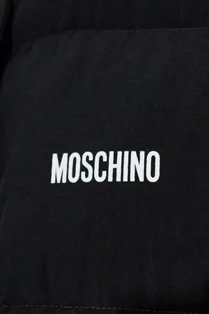 Moschino Padded Stand-up Collar Jacket With Logo And Smiley Print