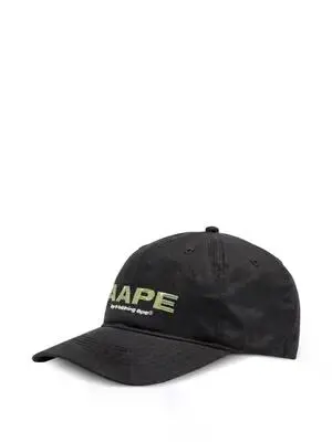 A BATHING APE Logo Embroidered Cap - Black