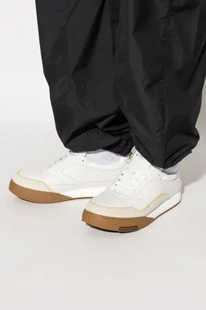 Givenchy Leather Low-top Sneakers With Yellow Piping - White