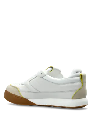 Givenchy Leather Low-top Sneakers With Yellow Piping - White