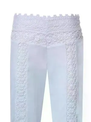 Charo Ruiz Ibiza Vianora Lace-trimmed Flared Trousers - White