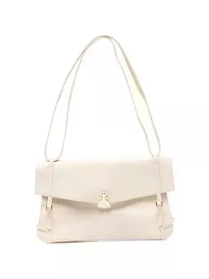 Patrizia Pepe Fly Bamby Jour Leather Shoulder Bag - Neutrals
