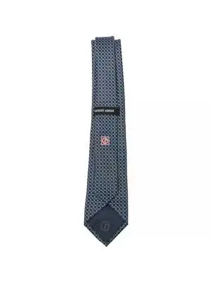 Giorgio Armani Silk Geometric Pattern Tie