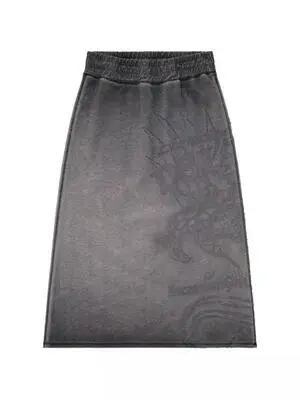 DIESEL® Fleece Midi Skirt With Dévoré Print