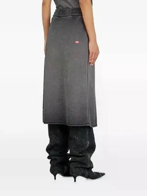 DIESEL® Fleece Midi Skirt With Dévoré Print