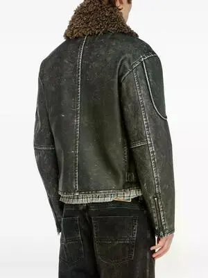 DIESEL® Biker Jacket With Detachable Collar