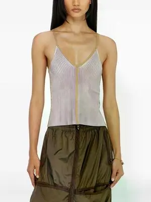DIESEL® Rib-knit Cami Top With Contrast Bands