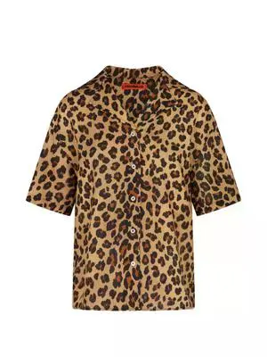 SIMONMILLER Bia Leopard-print Shirt - Neutrals