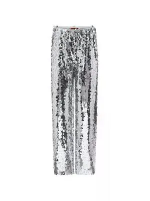 SIMONMILLER Nella Sequin-embellished Trousers - Silver