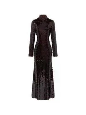 SIMONMILLER Sculpted Sequin Maxi Dress - Brown