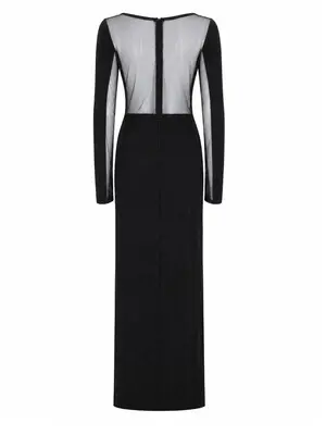 JOSHE Abito Lungo Con Inserti In Tulle