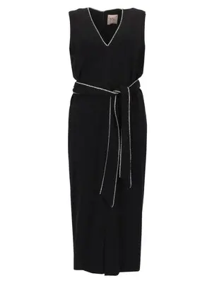 SE-TA Abito Con Cintura - Black