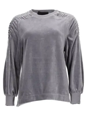 Alberta Ferretti Velour Sweatshirt - Grey
