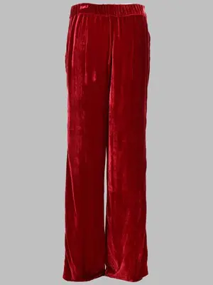 P.a.r.o.s.h Velvet Viscose Silk Blend Trousers