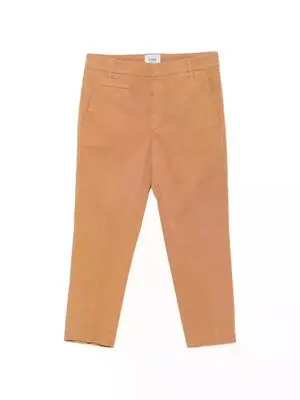 DONDUP Logo Plaque Cotton Trousers