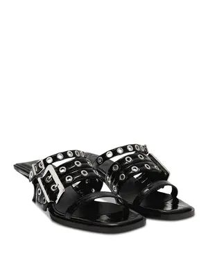 GANNI Buckle Strap Mules