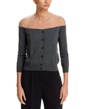 MAISON MARGIELA Cardigan - Dark Grey Melange