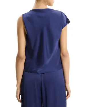 Theory Split Sleeve Cowl Neck Top