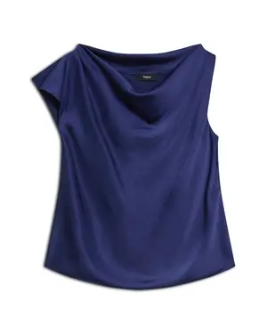Theory Split Sleeve Cowl Neck Top