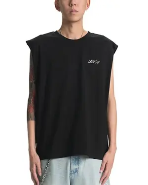 RtA Logo Muscle T-shirt - Black Cursive