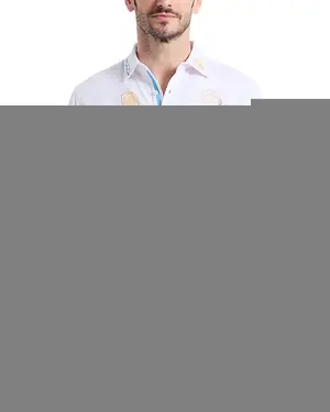 Robert Graham Out Of Office Short Sleeve Knit Shirt - White