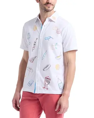 Robert Graham Out Of Office Short Sleeve Knit Shirt