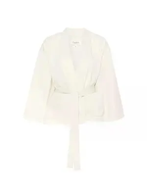 PSOPHIA Belted Wide-sleeve Jacket - Neutrals