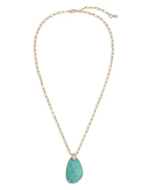 Ettika Cubic Zirconia & Pendant Necklace - Turquoise