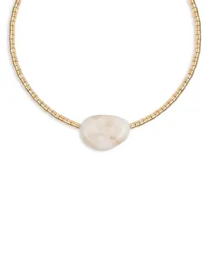 Ettika Stone Collar Necklace, 16-21 Bone