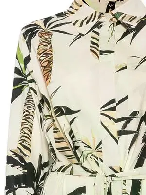 PSOPHIA Printed Midi Shirt Dress - Neutrals