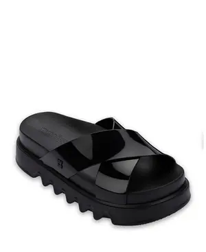 Melissa Cozy Cross Platform Sandals Black