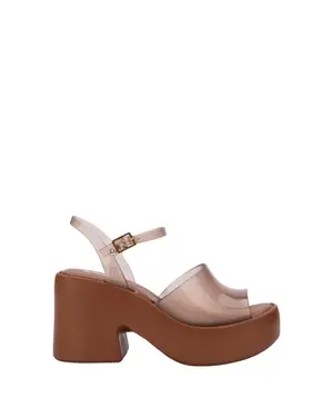 Melissa Lina Platform Sandals With Ankle Strap - Brown/transparent