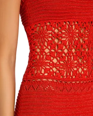 Retrofete Peggie Crochet Halterneck Maxi Dress