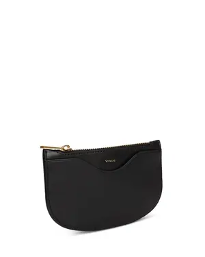 Vince Half Moon Leather Card Case