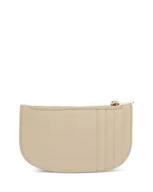 Vince Half Moon Embossed Leather Card Case