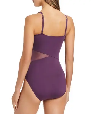BLEU BY ROD BEATTIE Asymmetric One Piece Swimsuit