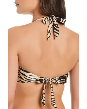 Red Carter O Ring Halter Bikini Top