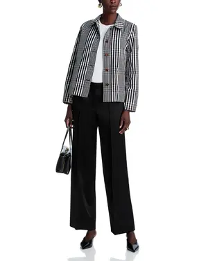 Lafayette 148 New York Printed Shirt Jacket