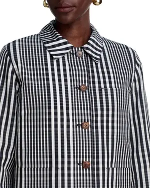 Lafayette 148 New York Printed Shirt Jacket