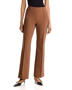 Lafayette 148 New York Acclaimed Stretch Gramercy Flared Slim Pants - Toffee